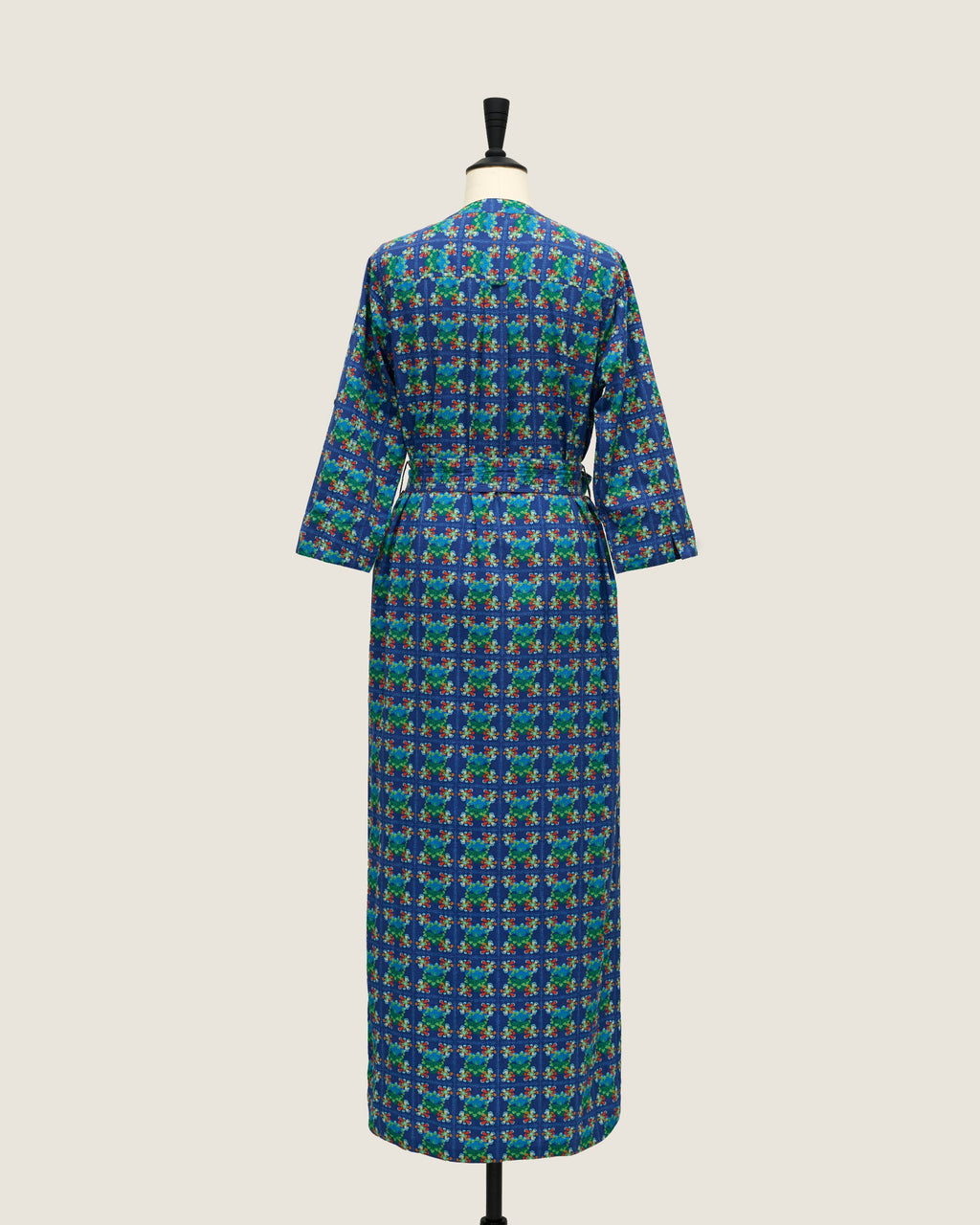 Original Long Shirt Dress - Bunga Raya Tiles Blue – Nala International